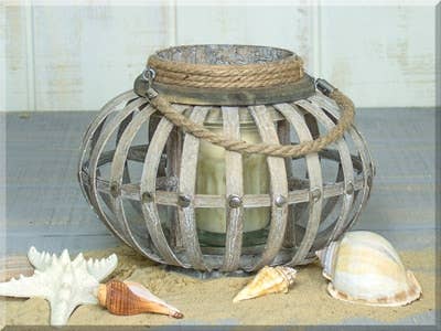 Honey and Me - Large Round Wooden Lantern | The Shabby Loft