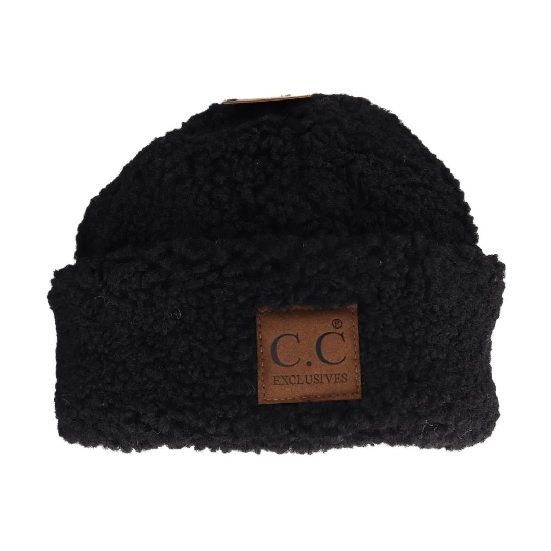 CC Beanie Fuzzy Lined Sherpa Cuffed | The Shabby Loft